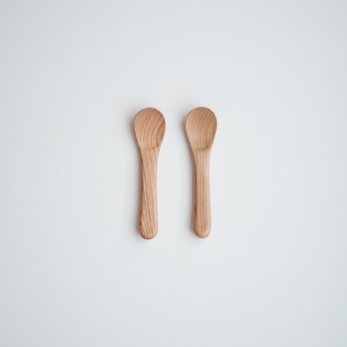 Hand Carved Wooden Dessert Spoon Set of 2 – Studio Kō